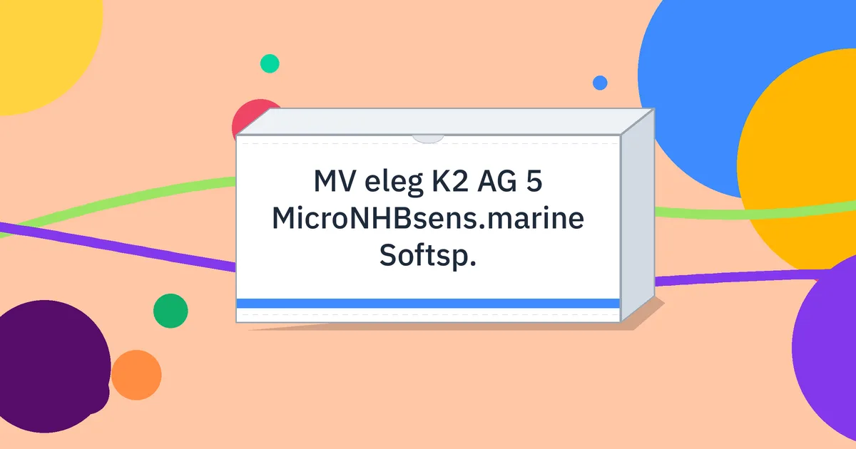 Symbolbild: Packung mit der Aufschrift MV eleg K2 AG 5 MicroNHBsens.marine Softsp. (PZN 15724643) – Verfügbarkeit und Bezug in Apotheken in Frankfurt am Main