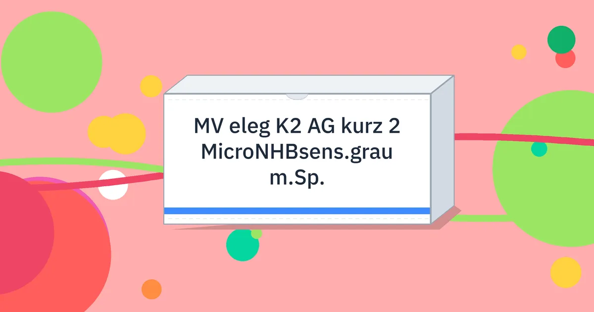 Symbolbild: Packung mit der Aufschrift MV eleg K2 AG kurz 2 MicroNHBsens.grau m.Sp. (PZN 18926790) – Verfügbarkeit und Bezug in Apotheken in Frankfurt am Main