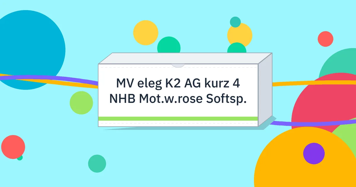Symbolbild: Packung mit der Aufschrift MV eleg K2 AG kurz 4 NHB Mot.w.rose Softsp. (PZN 15712597) – Verfügbarkeit und Bezug in Apotheken in Frankfurt am Main