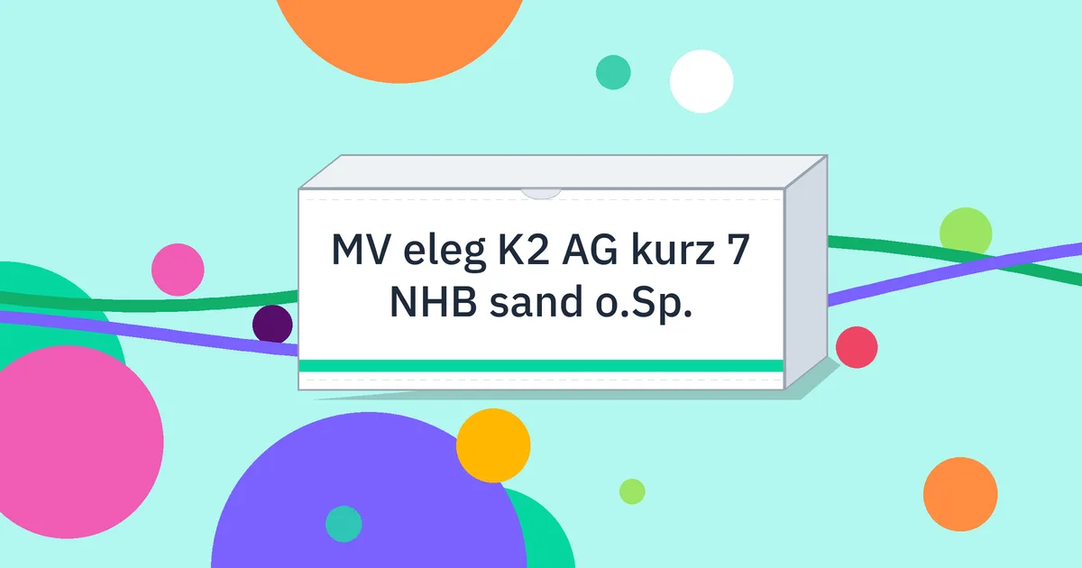 Symbolbild: Packung mit der Aufschrift MV eleg K2 AG kurz 7 NHB sand o.Sp. (PZN 18925543) – Verfügbarkeit und Bezug in Apotheken in Frankfurt am Main