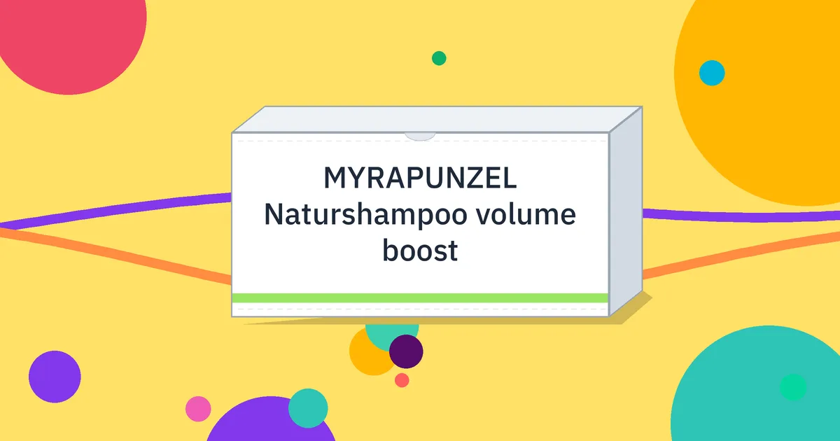 Symbolbild: Packung mit der Aufschrift MYRAPUNZEL Naturshampoo volume boost (PZN 17855941) – Verfügbarkeit und Bezug in Apotheken in Frankfurt am Main