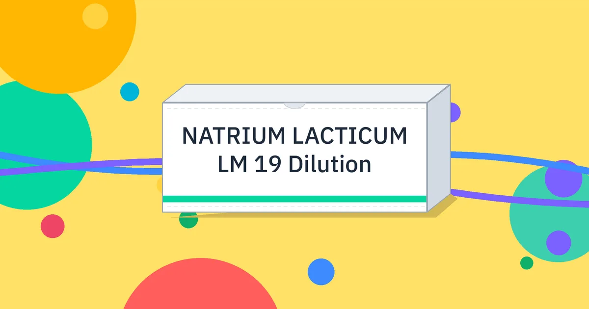 Symbolbild: Packung mit der Aufschrift NATRIUM LACTICUM LM 19 Dilution (PZN 12964909) – Verfügbarkeit und Bezug in Apotheken in Frankfurt am Main