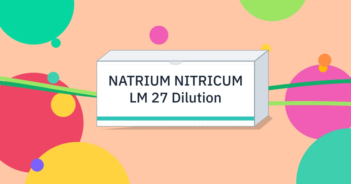 Symbolbild: Packung mit der Aufschrift NATRIUM NITRICUM LM 27 Dilution (PZN 12965837) – Verfügbarkeit und Bezug in Apotheken in Frankfurt am Main