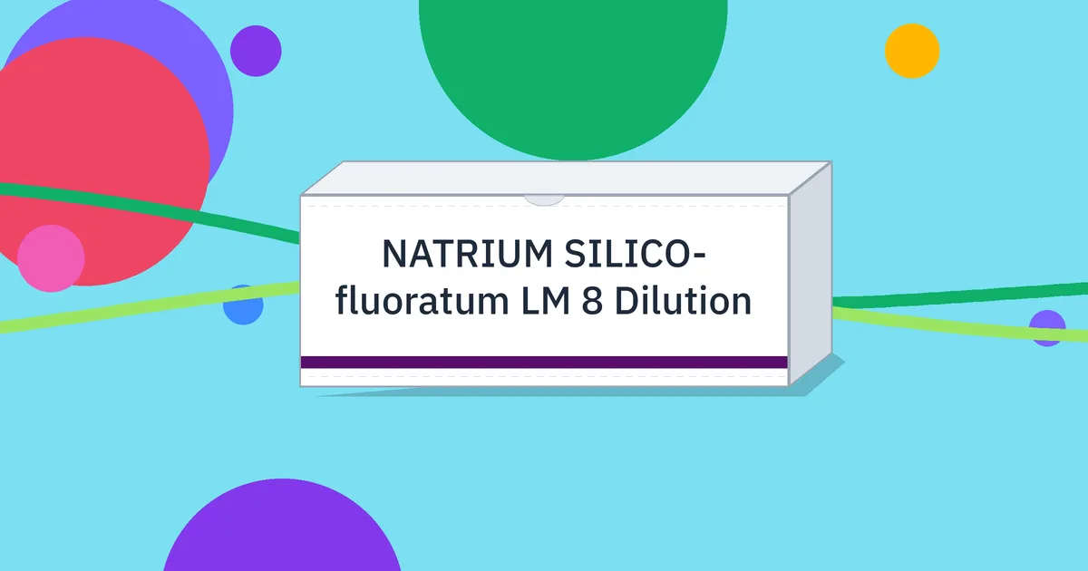 Symbolbild: Packung mit der Aufschrift NATRIUM SILICO-fluoratum LM 8 Dilution (PZN 13617216) – Verfügbarkeit und Bezug in Apotheken in Frankfurt am Main