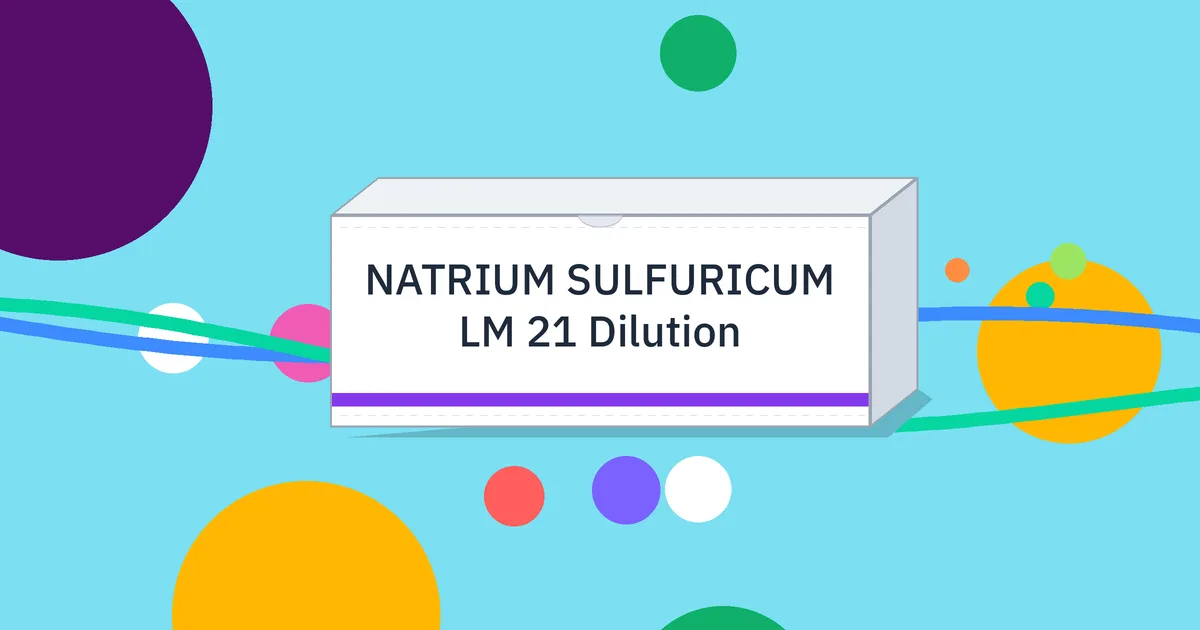 Symbolbild: Packung mit der Aufschrift NATRIUM SULFURICUM LM 21 Dilution (PZN 12967368) – Verfügbarkeit und Bezug in Apotheken in Frankfurt am Main
