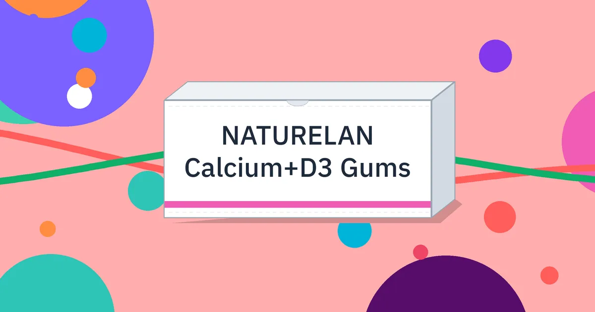 Symbolbild: Packung mit der Aufschrift NATURELAN Calcium+D3 Gums (PZN 19191439) – Verfügbarkeit und Bezug in Apotheken in Frankfurt am Main