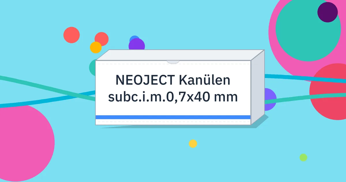 Symbolbild: Packung mit der Aufschrift NEOJECT Kanülen subc.i.m.0,7x40 mm (PZN 03523402) – Verfügbarkeit und Bezug in Apotheken in Frankfurt am Main