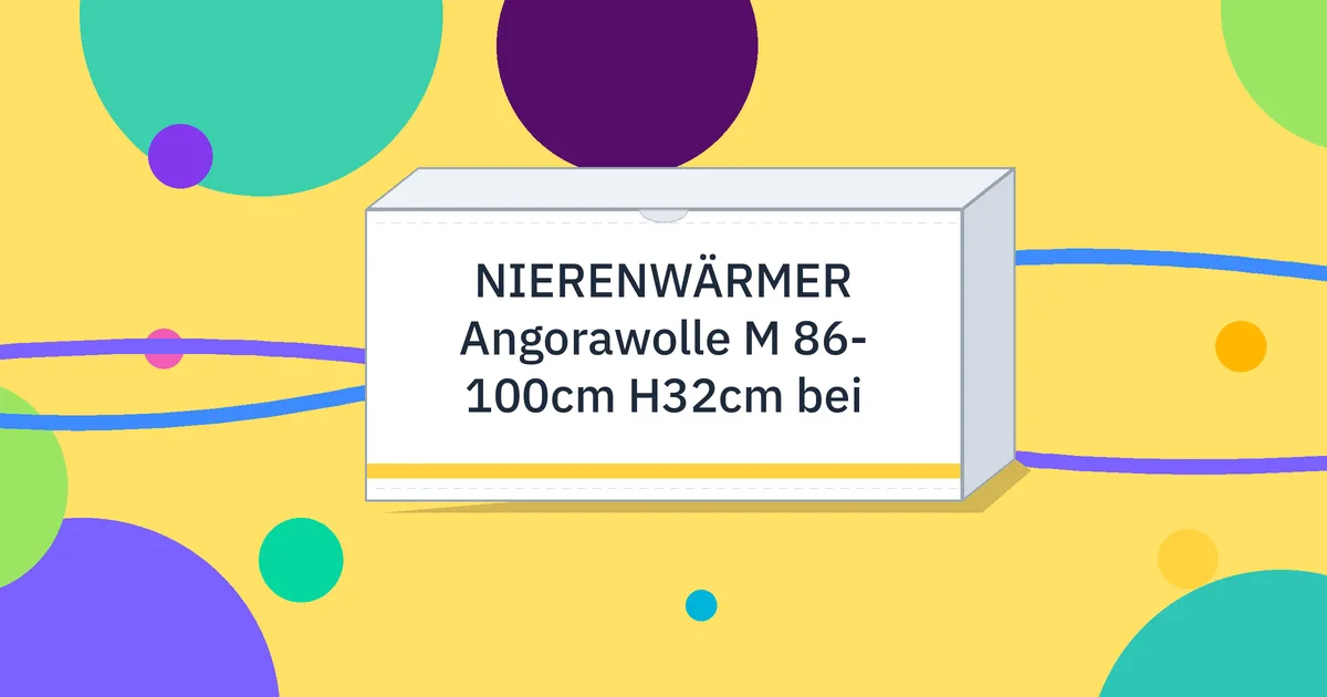 Symbolbild: Packung mit der Aufschrift NIERENWÄRMER Angorawolle M 86-100cm H32cm bei (PZN 19502804) – Verfügbarkeit und Bezug in Apotheken in Frankfurt am Main