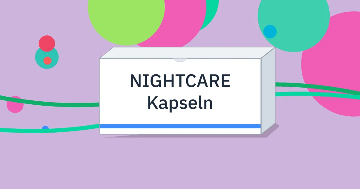 Symbolbild: Packung mit der Aufschrift NIGHTCARE Kapseln (PZN 20279599) – Verfügbarkeit und Bezug in Apotheken in Frankfurt am Main