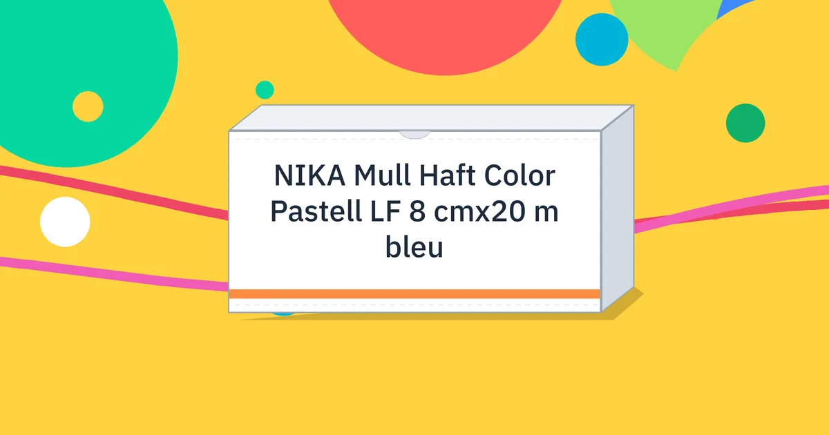 Symbolbild: Packung mit der Aufschrift NIKA Mull Haft Color Pastell LF 8 cmx20 m bleu (PZN 13901897) – Verfügbarkeit und Bezug in Apotheken in Frankfurt am Main