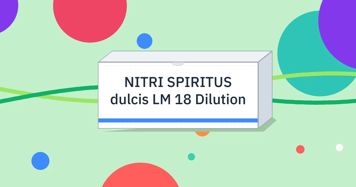 Symbolbild: Packung mit der Aufschrift NITRI SPIRITUS dulcis LM 18 Dilution (PZN 13619669) – Verfügbarkeit und Bezug in Apotheken in Frankfurt am Main