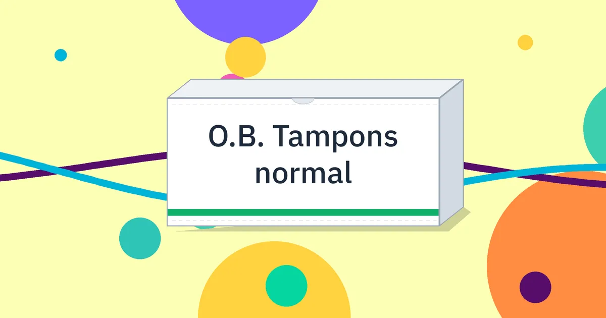 Symbolbild: Packung mit der Aufschrift O.B. Tampons normal (PZN 04764059) – Verfügbarkeit und Bezug in Apotheken in Frankfurt am Main