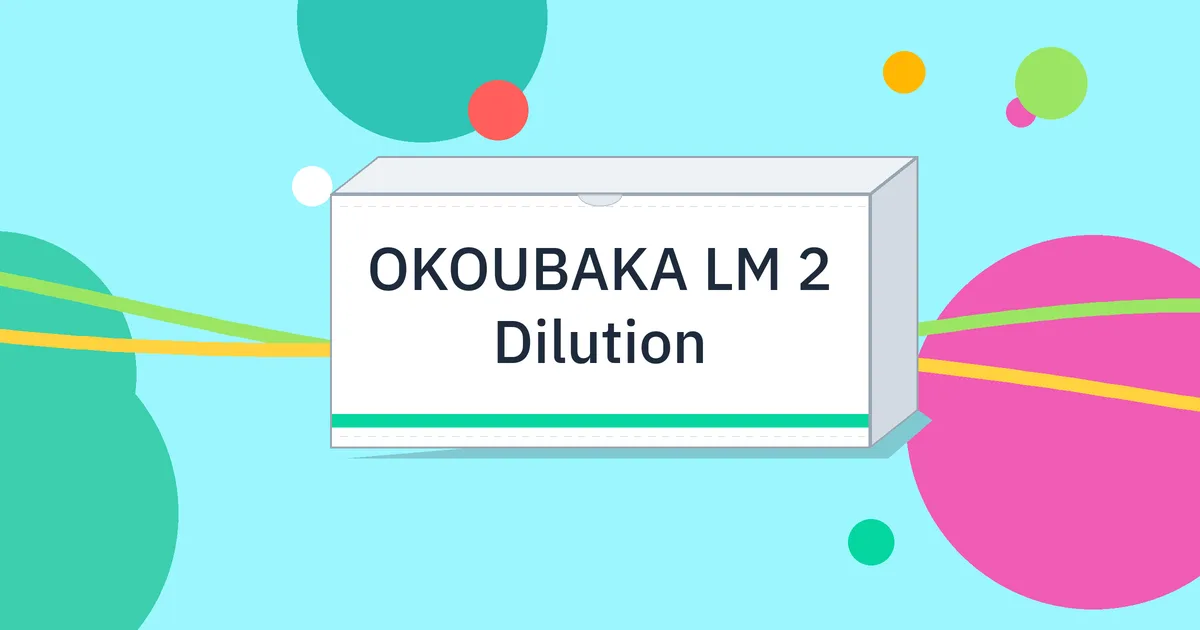Symbolbild: Packung mit der Aufschrift OKOUBAKA LM 2 Dilution (PZN 12970672) – Verfügbarkeit und Bezug in Apotheken in Frankfurt am Main