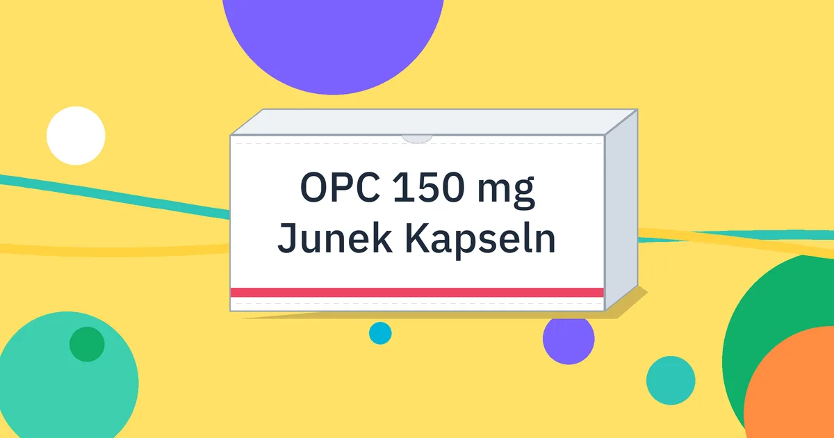 Symbolbild: Packung mit der Aufschrift OPC 150 mg Junek Kapseln (PZN 00137265) – Verfügbarkeit und Bezug in Apotheken in Frankfurt am Main