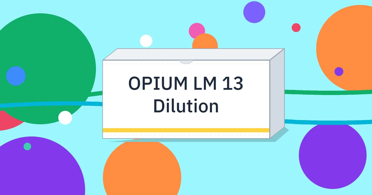 Symbolbild: Packung mit der Aufschrift OPIUM LM 13 Dilution (PZN 12972122) – Verfügbarkeit und Bezug in Apotheken in Frankfurt am Main