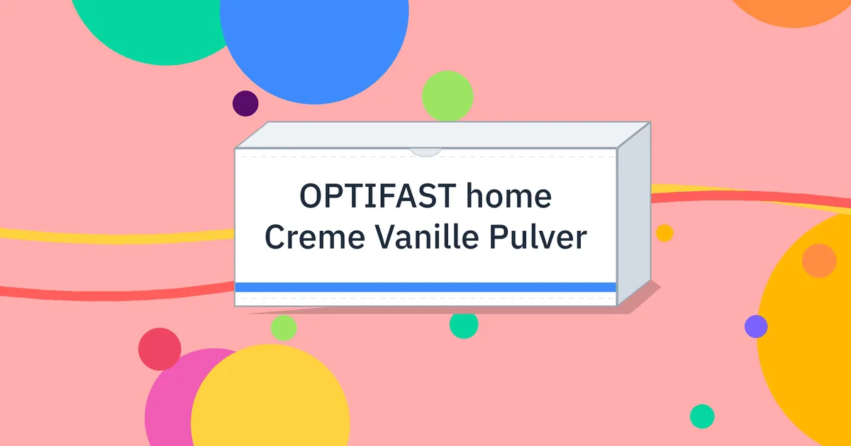 Symbolbild: Packung mit der Aufschrift OPTIFAST home Creme Vanille Pulver (PZN 10267856) – Verfügbarkeit und Bezug in Apotheken in Frankfurt am Main