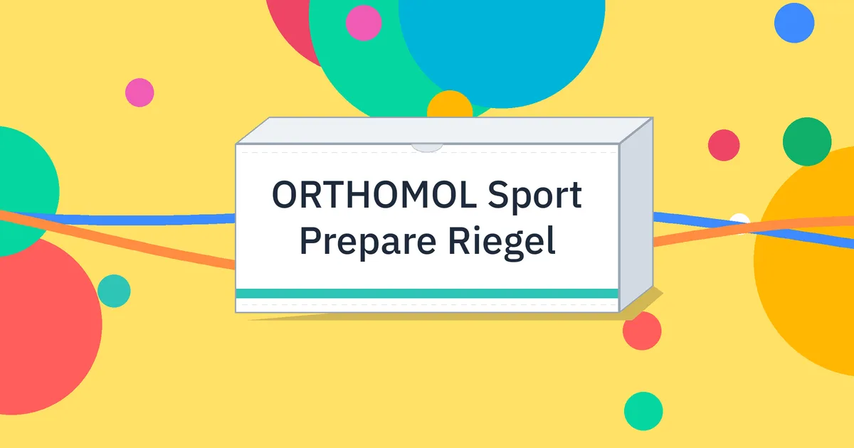 Symbolbild: Packung mit der Aufschrift ORTHOMOL Sport Prepare Riegel (PZN 13817760) – Verfügbarkeit und Bezug in Apotheken in Frankfurt am Main