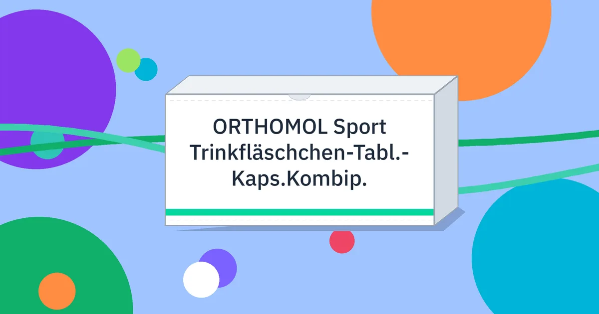 Symbolbild: Packung mit der Aufschrift ORTHOMOL Sport Trinkfläschchen-Tabl.-Kaps.Kombip. (PZN 06132748) – Verfügbarkeit und Bezug in Apotheken in Frankfurt am Main