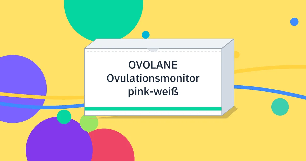 Symbolbild: Packung mit der Aufschrift OVOLANE Ovulationsmonitor pink-weiß (PZN 13865598) – Verfügbarkeit und Bezug in Apotheken in Frankfurt am Main