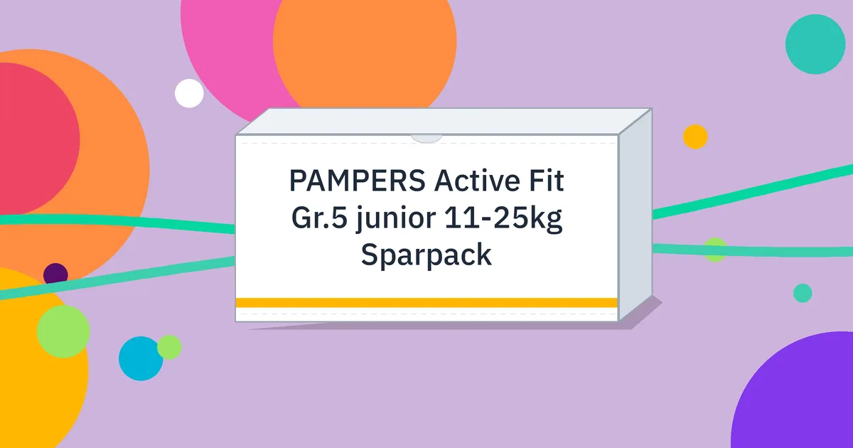 Symbolbild: Packung mit der Aufschrift PAMPERS Active Fit Gr.5 junior 11-25kg Sparpack (PZN 10256404) – Verfügbarkeit und Bezug in Apotheken in Frankfurt am Main