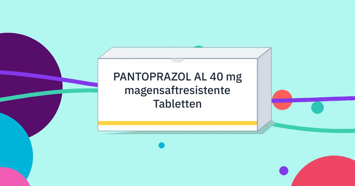 Symbolbild: Packung mit der Aufschrift PANTOPRAZOL AL 40 mg magensaftresistente Tabletten (PZN 07013164) – Verfügbarkeit und Bezug in Apotheken in Frankfurt am Main