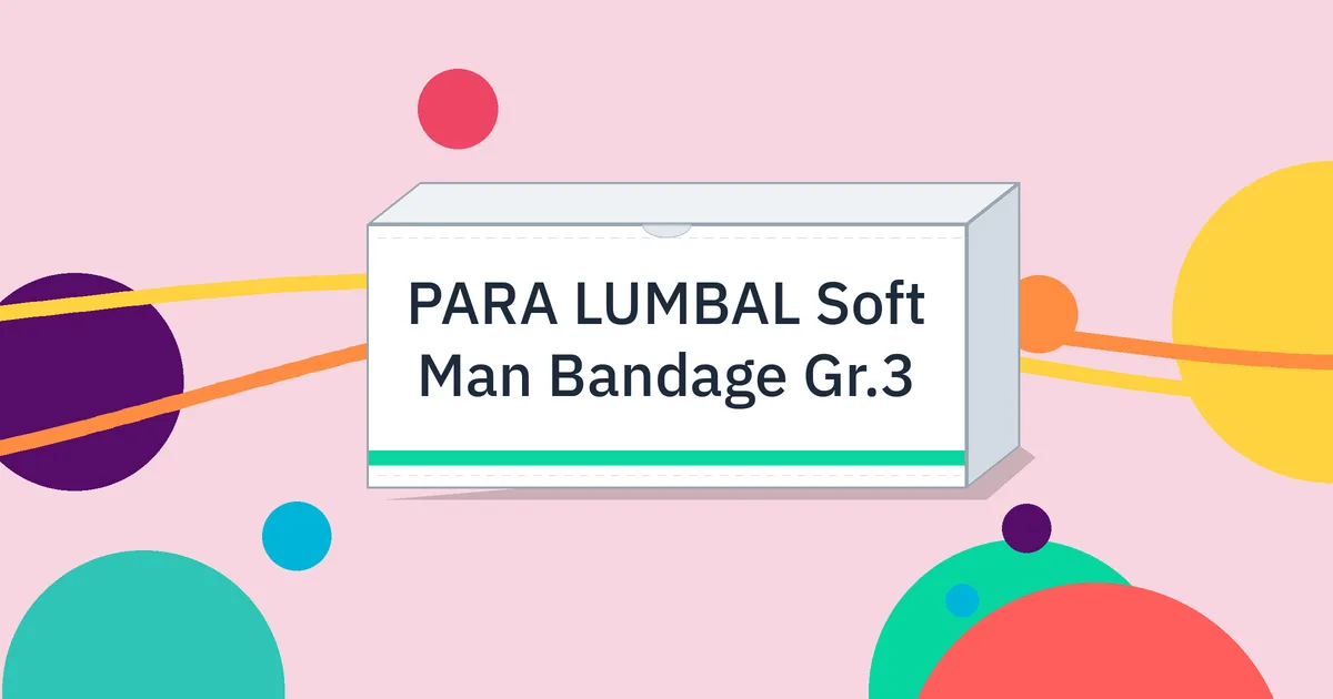 Symbolbild: Packung mit der Aufschrift PARA LUMBAL Soft Man Bandage Gr.3 (PZN 06991173) – Verfügbarkeit und Bezug in Apotheken in Frankfurt am Main