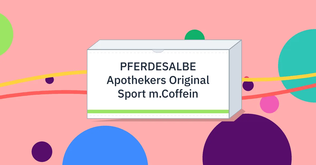 Symbolbild: Packung mit der Aufschrift PFERDESALBE Apothekers Original Sport m.Coffein (PZN 12416409) – Verfügbarkeit und Bezug in Apotheken in Frankfurt am Main