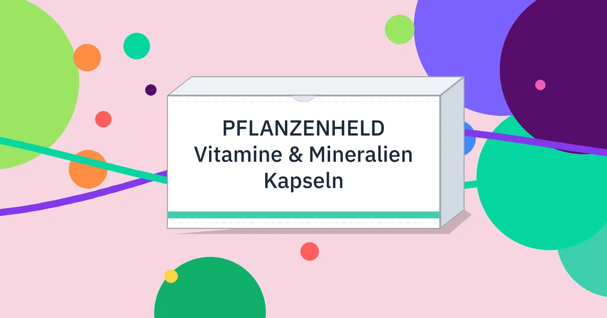 Symbolbild: Packung mit der Aufschrift PFLANZENHELD Vitamine & Mineralien Kapseln (PZN 17375508) – Verfügbarkeit und Bezug in Apotheken in Frankfurt am Main