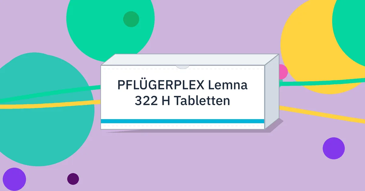 Symbolbild: Packung mit der Aufschrift PFLÜGERPLEX Lemna 322 H Tabletten (PZN 04051980) – Verfügbarkeit und Bezug in Apotheken in Frankfurt am Main