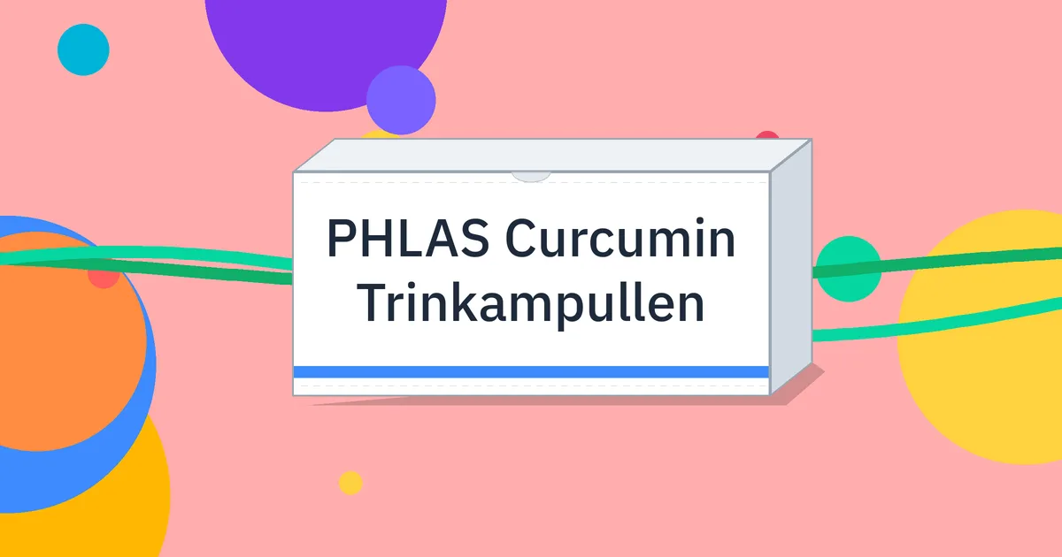 Symbolbild: Packung mit der Aufschrift PHLAS Curcumin Trinkampullen (PZN 20618127) – Verfügbarkeit und Bezug in Apotheken in Frankfurt am Main