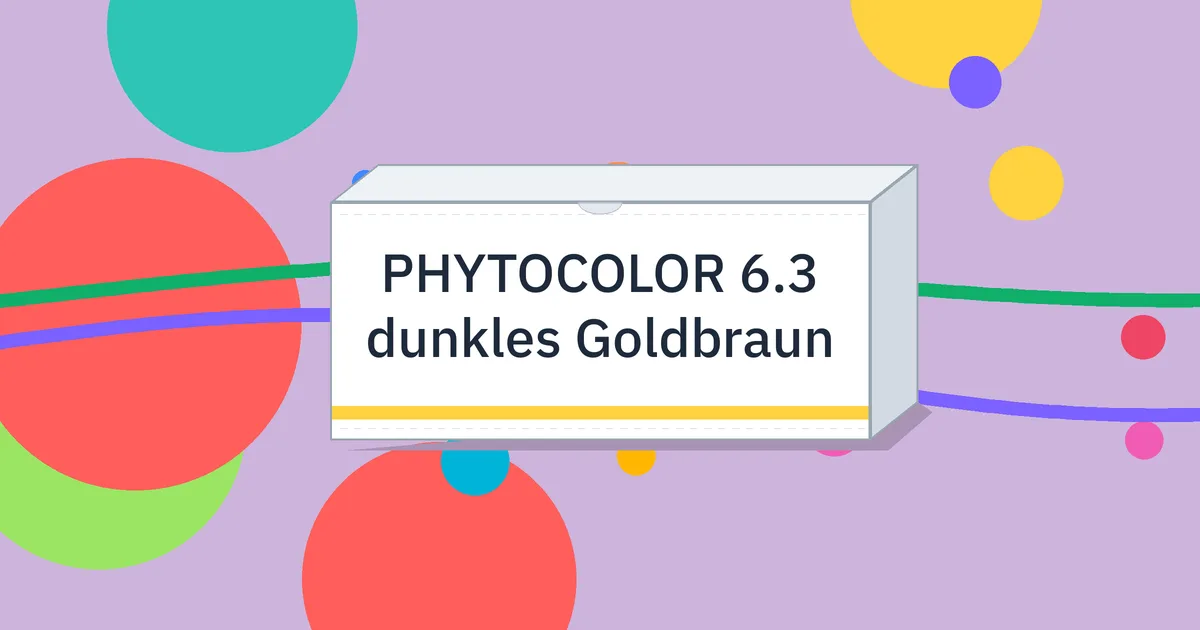 Symbolbild: Packung mit der Aufschrift PHYTOCOLOR 6.3 dunkles Goldbraun (PZN 18428052) – Verfügbarkeit und Bezug in Apotheken in Frankfurt am Main