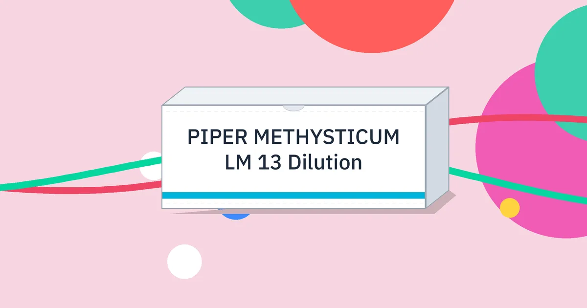 Symbolbild: Packung mit der Aufschrift PIPER METHYSTICUM LM 13 Dilution (PZN 13643426) – Verfügbarkeit und Bezug in Apotheken in Frankfurt am Main