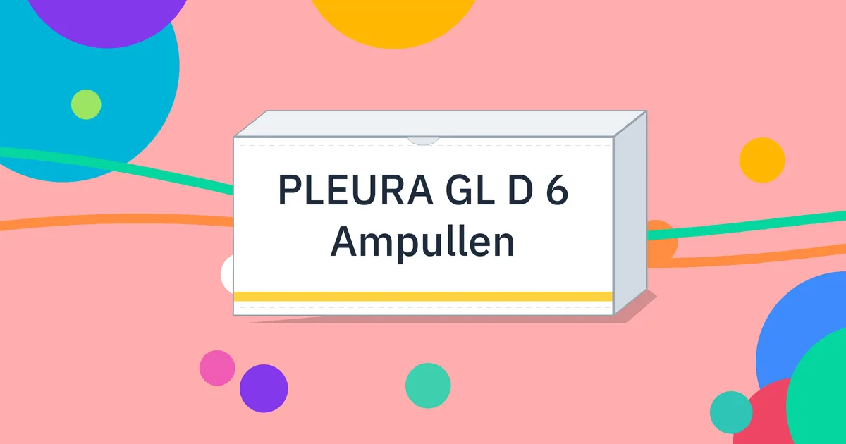 Symbolbild: Packung mit der Aufschrift PLEURA GL D 6 Ampullen (PZN 02948803) – Verfügbarkeit und Bezug in Apotheken in Frankfurt am Main