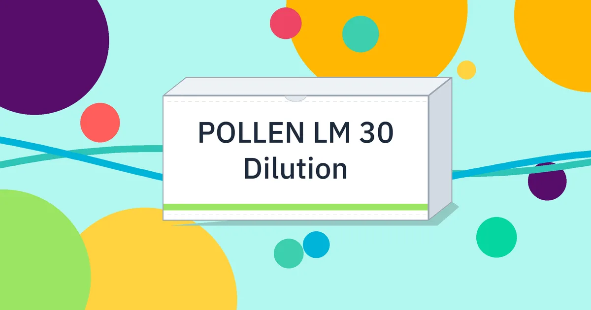 Symbolbild: Packung mit der Aufschrift POLLEN LM 30 Dilution (PZN 03505491) – Verfügbarkeit und Bezug in Apotheken in Frankfurt am Main