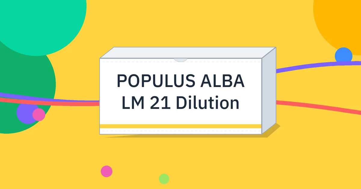 Symbolbild: Packung mit der Aufschrift POPULUS ALBA LM 21 Dilution (PZN 13663908) – Verfügbarkeit und Bezug in Apotheken in Frankfurt am Main