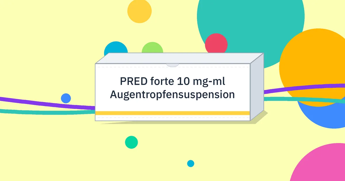 Symbolbild: Packung mit der Aufschrift PRED forte 10 mg-ml Augentropfensuspension (PZN 11141270) – Verfügbarkeit und Bezug in Apotheken in Frankfurt am Main