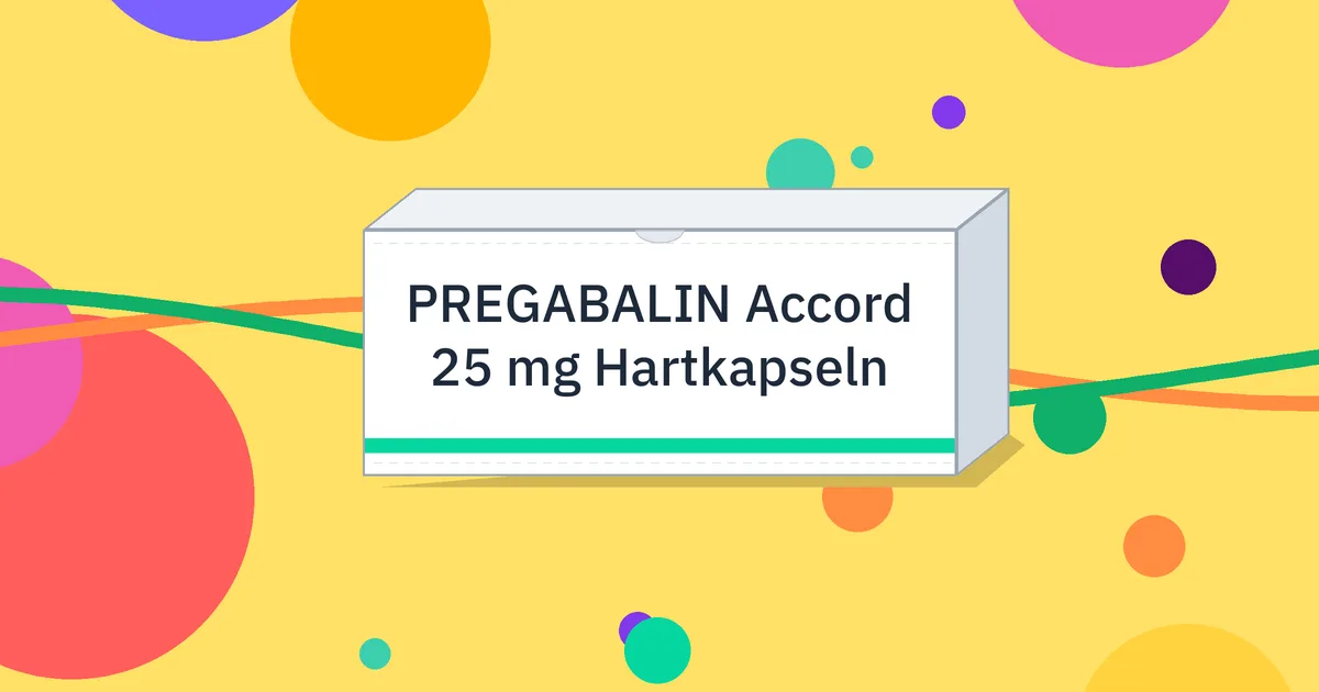Symbolbild: Packung mit der Aufschrift PREGABALIN Accord 25 mg Hartkapseln (PZN 11305240) – Verfügbarkeit und Bezug in Apotheken in Frankfurt am Main