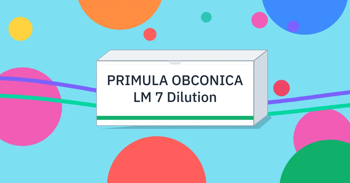 Symbolbild: Packung mit der Aufschrift PRIMULA OBCONICA LM 7 Dilution (PZN 13666976) – Verfügbarkeit und Bezug in Apotheken in Frankfurt am Main