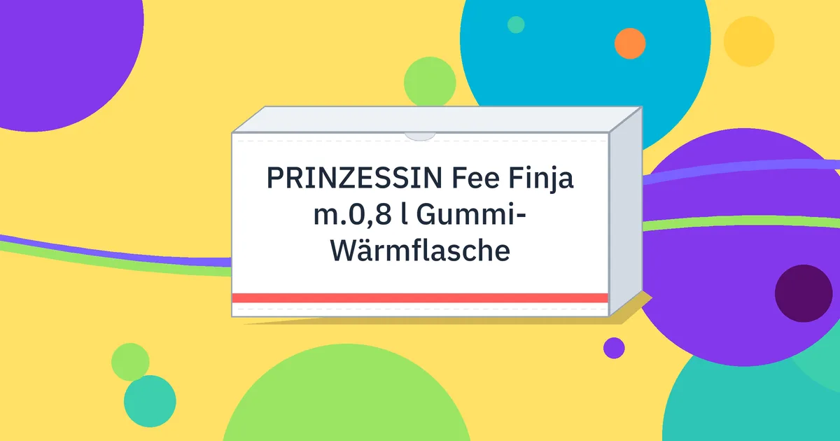 Symbolbild: Packung mit der Aufschrift PRINZESSIN Fee Finja m.0,8 l Gummi-Wärmflasche (PZN 14288625) – Verfügbarkeit und Bezug in Apotheken in Frankfurt am Main