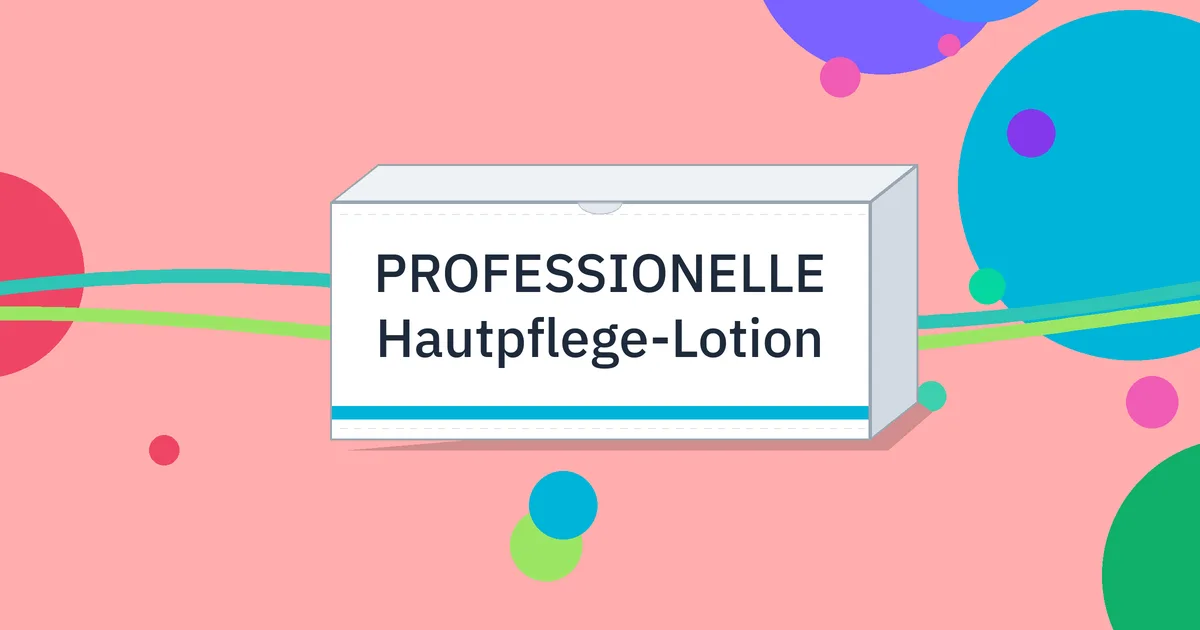 Symbolbild: Packung mit der Aufschrift PROFESSIONELLE Hautpflege-Lotion (PZN 20649955) – Verfügbarkeit und Bezug in Apotheken in Frankfurt am Main