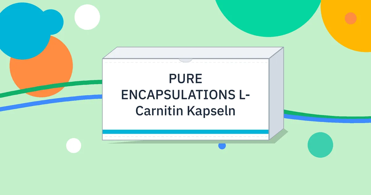 Symbolbild: Packung mit der Aufschrift PURE ENCAPSULATIONS L-Carnitin Kapseln (PZN 05131221) – Verfügbarkeit und Bezug in Apotheken in Frankfurt am Main