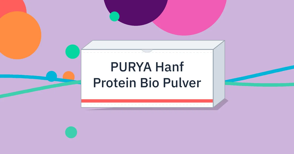 Symbolbild: Packung mit der Aufschrift PURYA Hanf Protein Bio Pulver (PZN 14277053) – Verfügbarkeit und Bezug in Apotheken in Frankfurt am Main