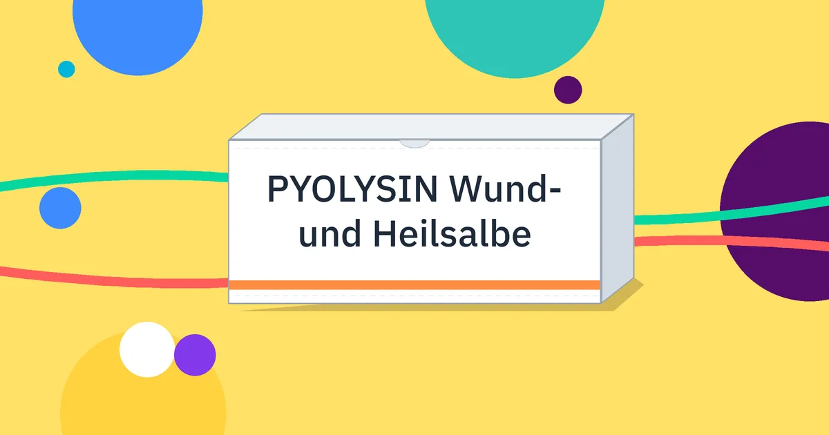 Symbolbild: Packung mit der Aufschrift PYOLYSIN Wund- und Heilsalbe (PZN 13725934) – Verfügbarkeit und Bezug in Apotheken in Frankfurt am Main