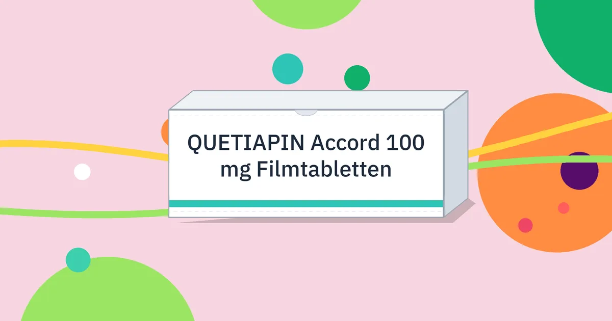 Symbolbild: Packung mit der Aufschrift QUETIAPIN Accord 100 mg Filmtabletten (PZN 13722798) – Verfügbarkeit und Bezug in Apotheken in Frankfurt am Main