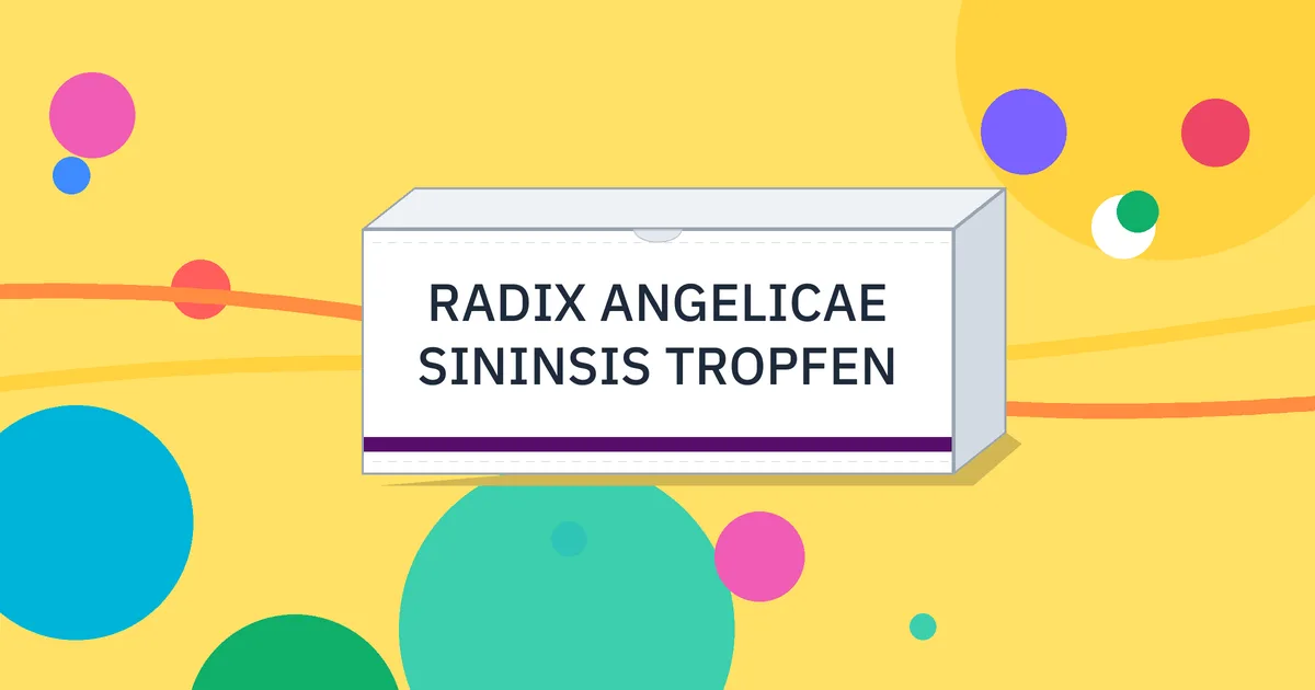 Symbolbild: Packung mit der Aufschrift RADIX ANGELICAE SININSIS TROPFEN (PZN 14127135) – Verfügbarkeit und Bezug in Apotheken in Frankfurt am Main