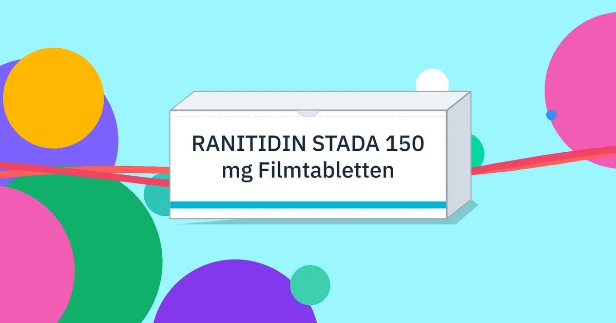 Symbolbild: Packung mit der Aufschrift RANITIDIN STADA 150 mg Filmtabletten (PZN 06626901) – Verfügbarkeit und Bezug in Apotheken in Frankfurt am Main