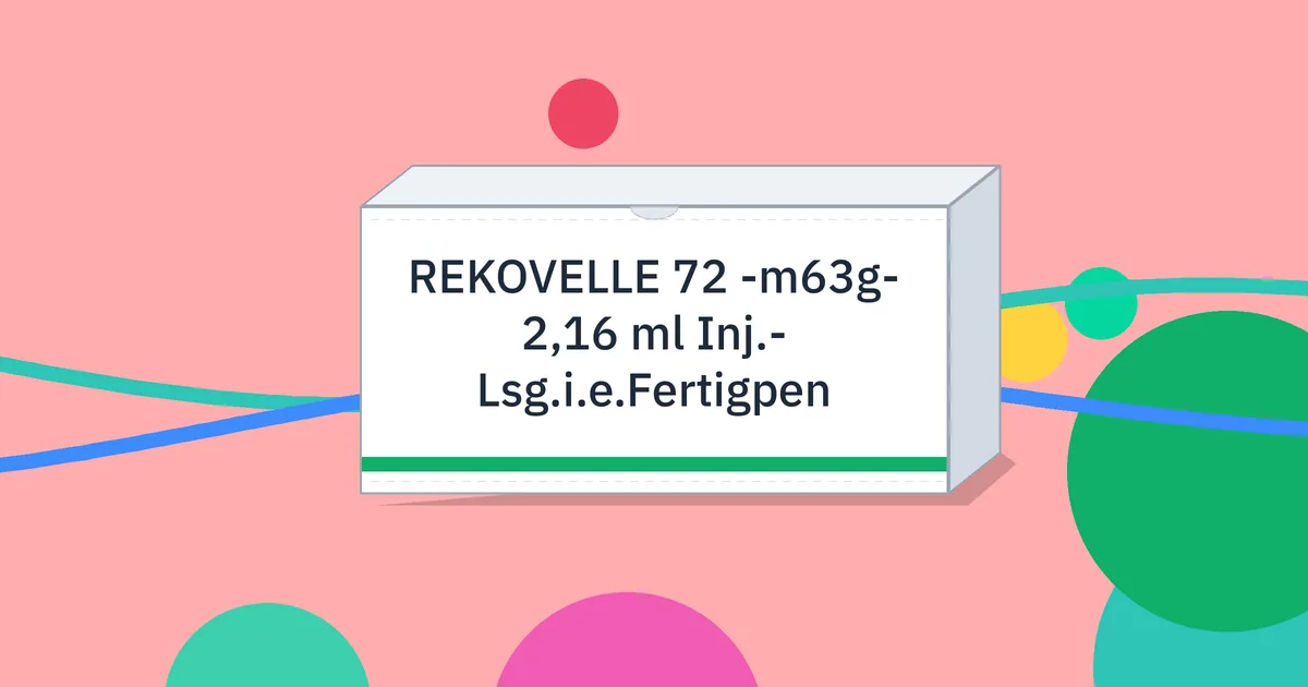 Symbolbild: Packung mit der Aufschrift REKOVELLE 72 -m63g-2,16 ml Inj.-Lsg.i.e.Fertigpen (PZN 13901199) – Verfügbarkeit und Bezug in Apotheken in Frankfurt am Main
