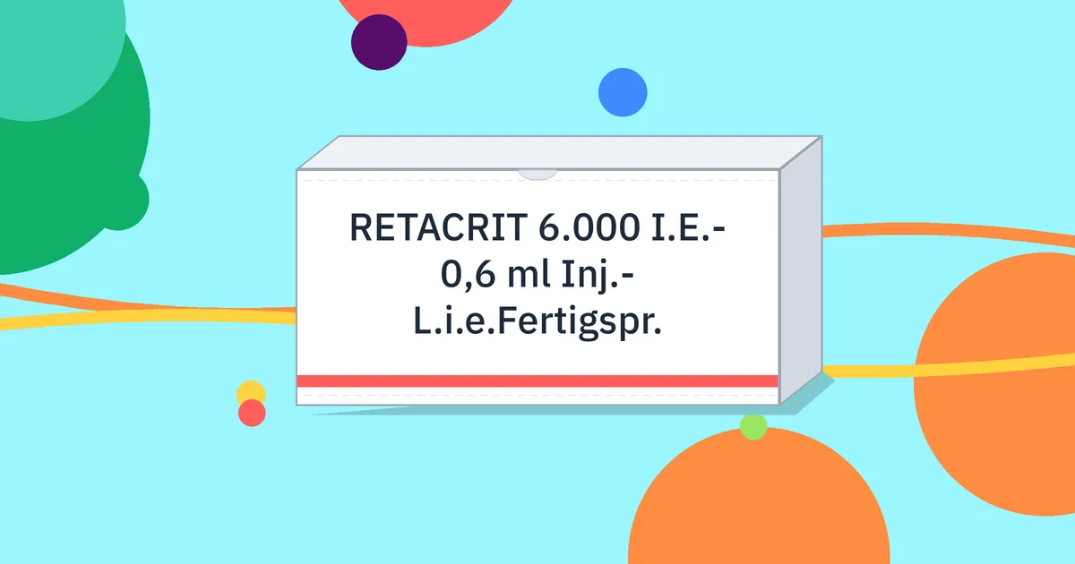 Symbolbild: Packung mit der Aufschrift RETACRIT 6.000 I.E.-0,6 ml Inj.-L.i.e.Fertigspr. (PZN 17528780) – Verfügbarkeit und Bezug in Apotheken in Frankfurt am Main