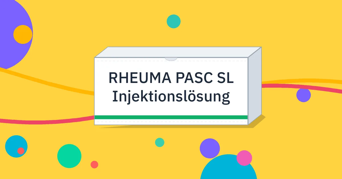 Symbolbild: Packung mit der Aufschrift RHEUMA PASC SL Injektionslösung (PZN 03897516) – Verfügbarkeit und Bezug in Apotheken in Frankfurt am Main