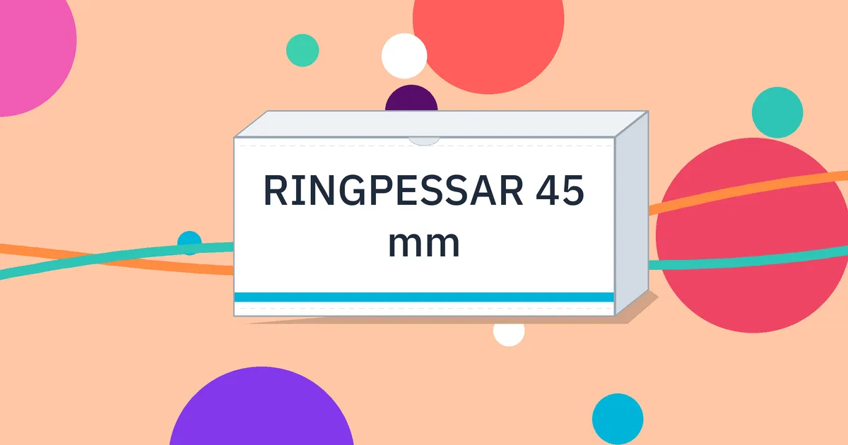 Symbolbild: Packung mit der Aufschrift RINGPESSAR 45 mm (PZN 07287217) – Verfügbarkeit und Bezug in Apotheken in Frankfurt am Main